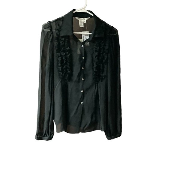 Max Studio/Petite | Tops | Nwt Max Studio Petite Mp Silk Blouse Sheer ...
